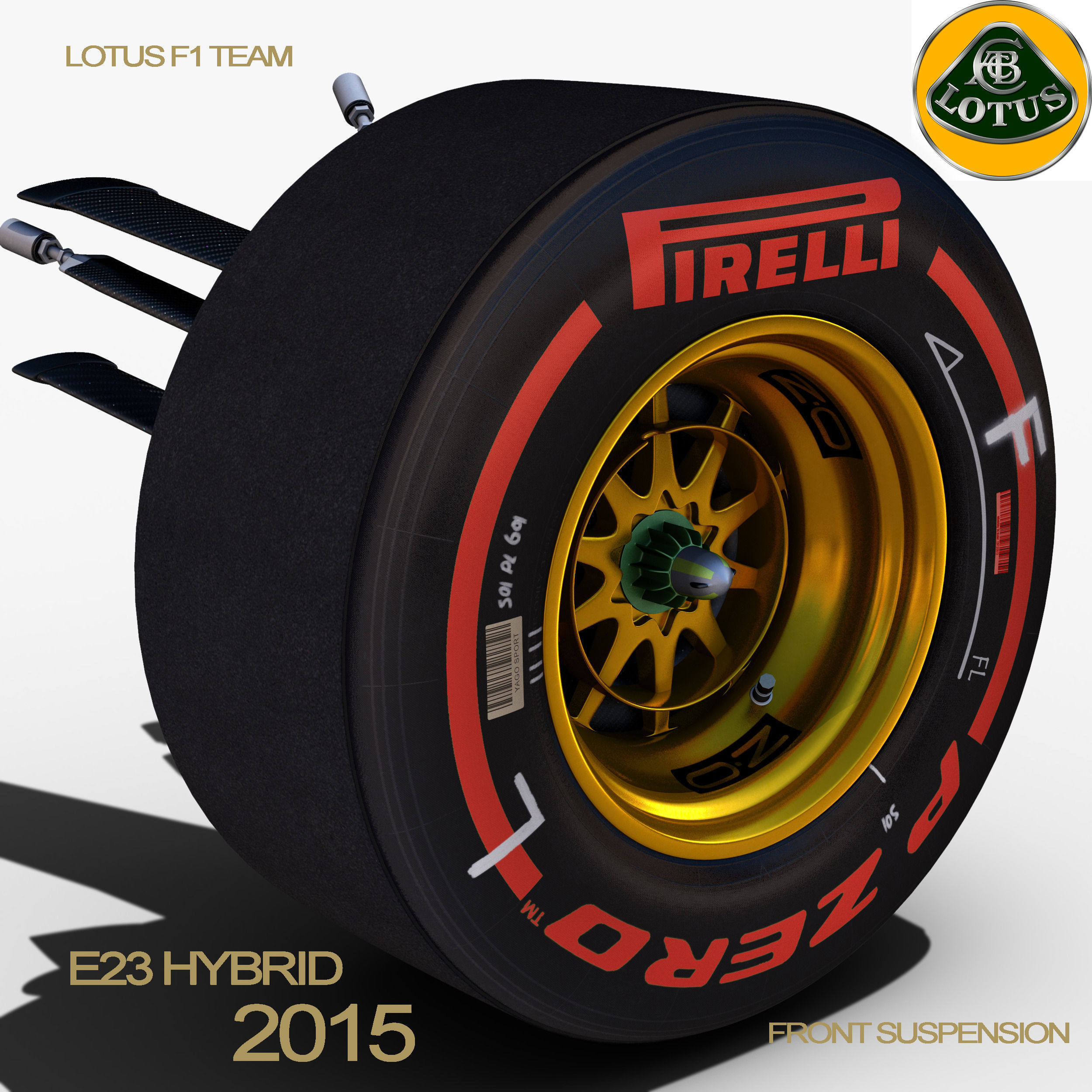 3D model Lotus E23 Front Suspension VR / AR / low-poly | CGTrader