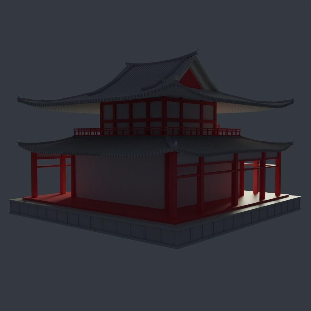 3D model Japanese temple VR / AR / low-poly | CGTrader