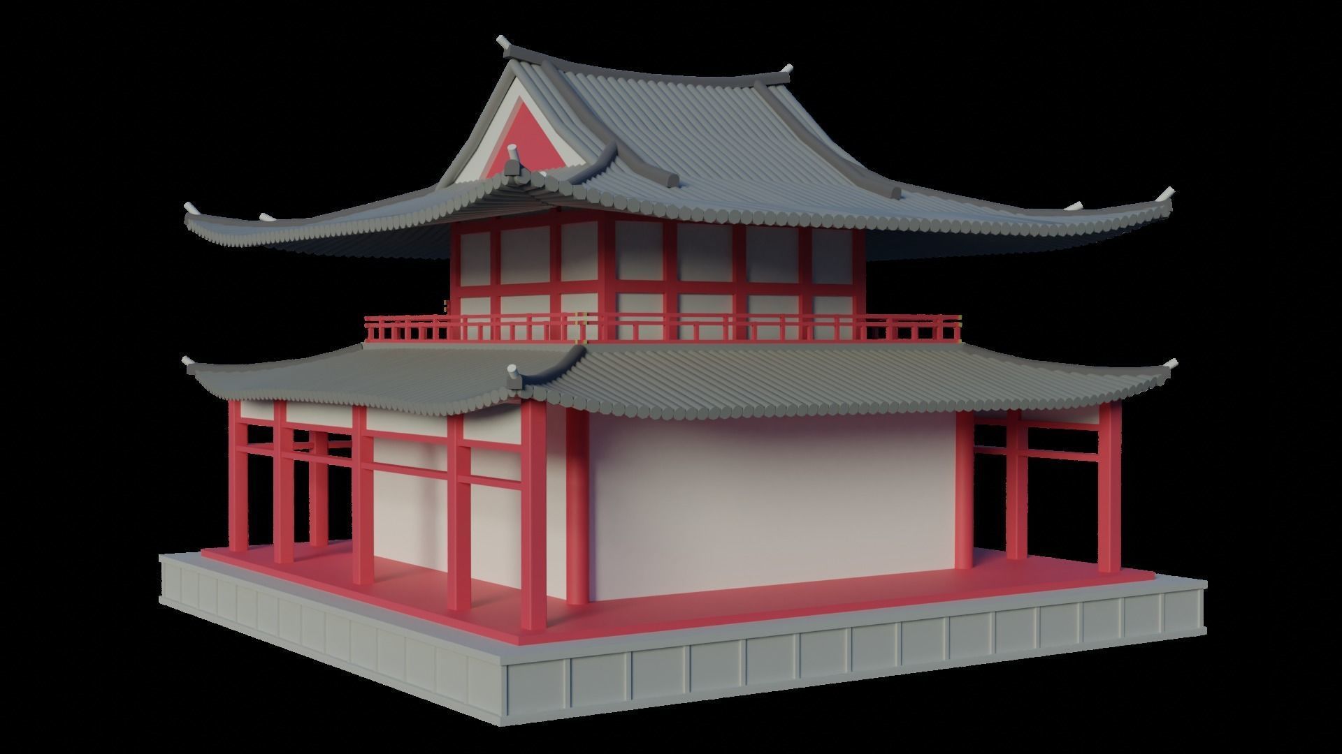 3D model Japanese temple VR / AR / low-poly | CGTrader
