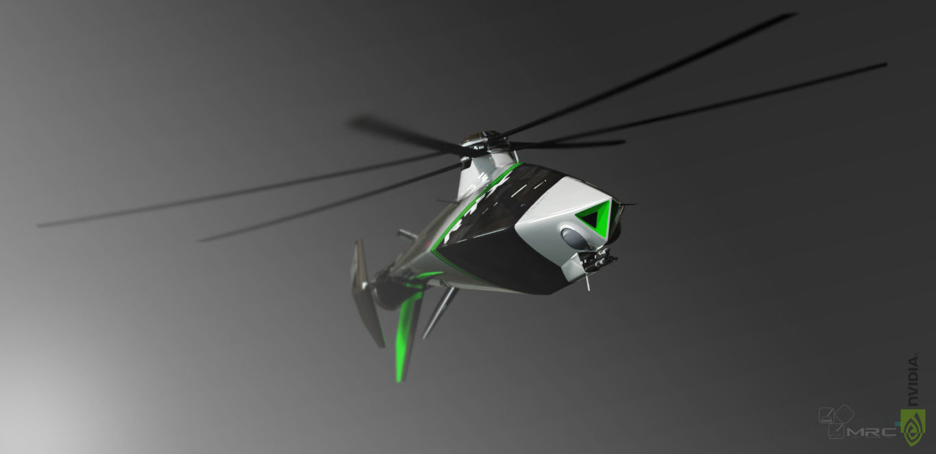 3D model Nvidia RTX concept helicopter VR / AR / low-poly | CGTrader