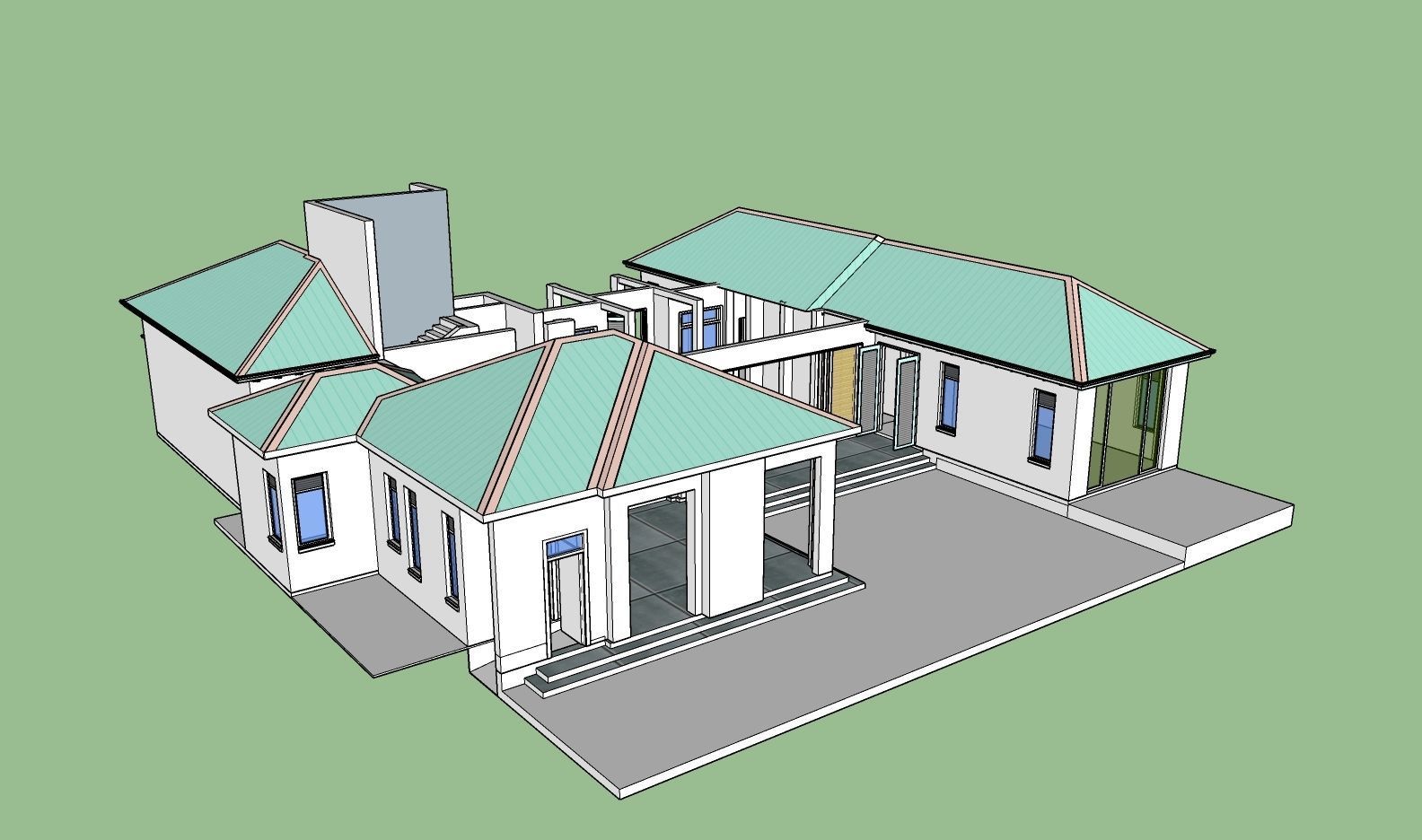 English House Exterior free 3D model | CGTrader