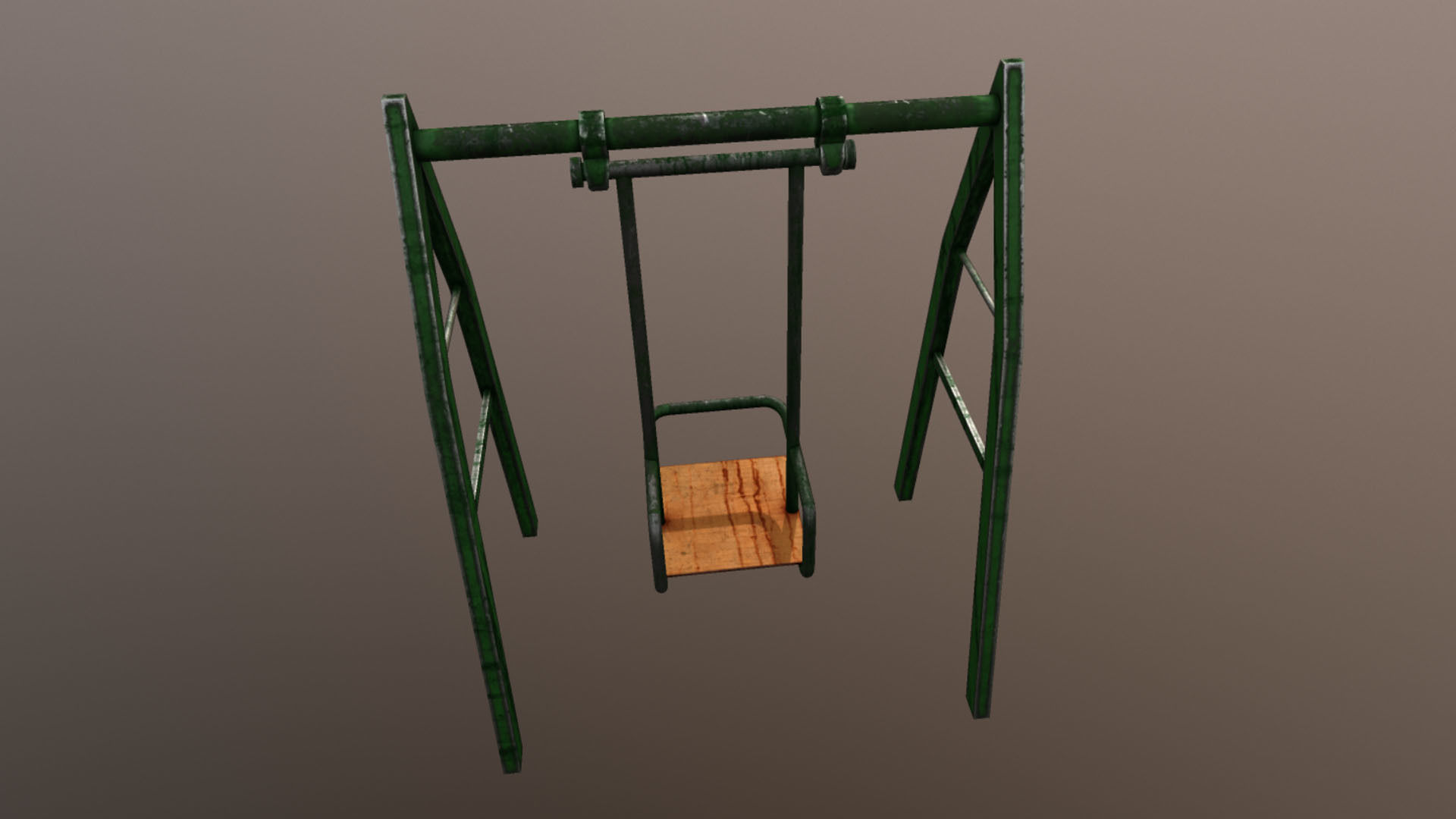 3D model swing or teeterboard PBR low-poly game-ready VR / AR / low ...