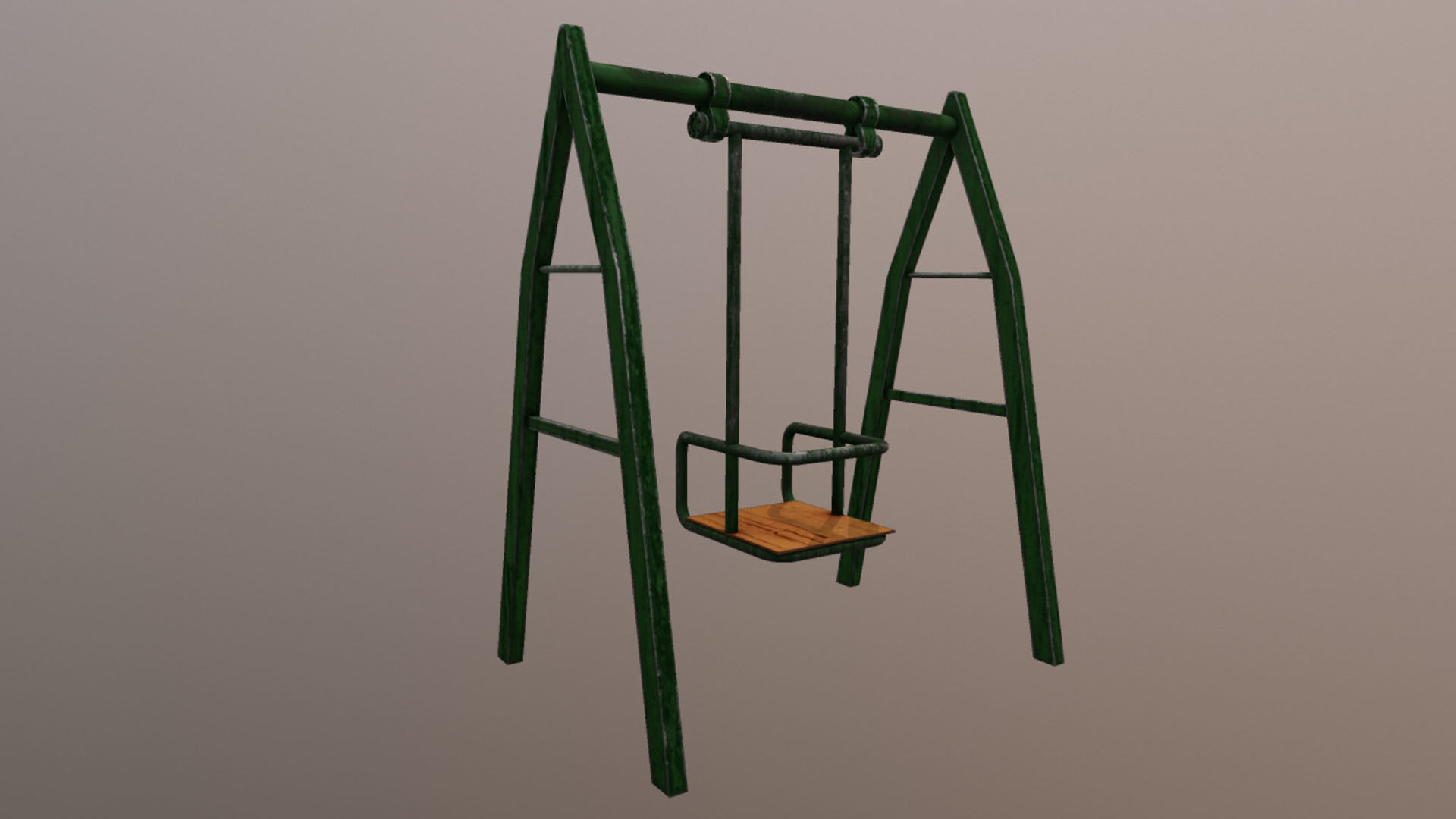 3D model swing or teeterboard PBR low-poly game-ready VR / AR / low ...