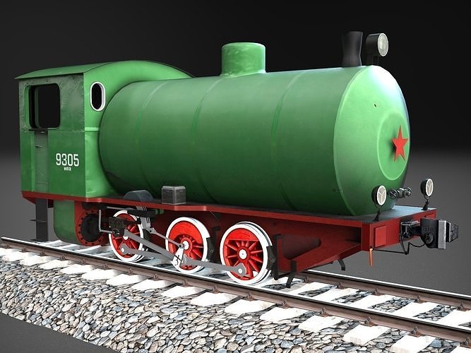 3D model Industrial steam tank locomotive NF-9305 VR / AR / low-poly ...