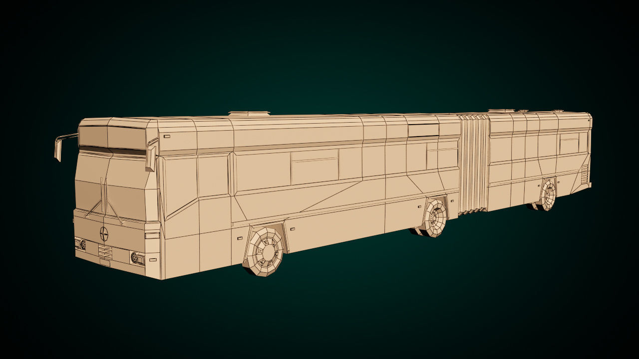 3D model Low Poly City Bus 02 VR / AR / low-poly | CGTrader