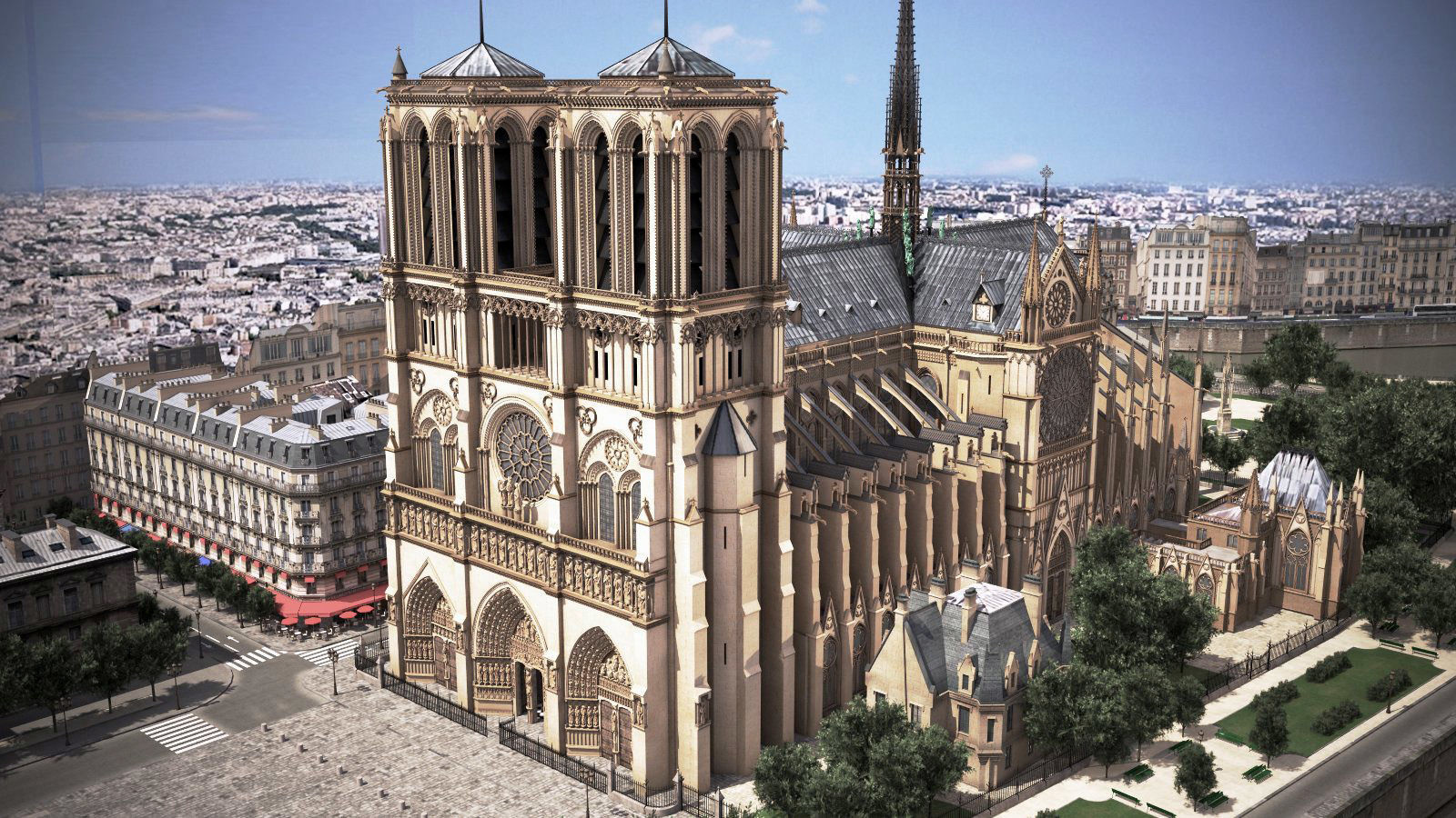 Notre Dame de Paris Tribute 3d model 3D model | CGTrader
