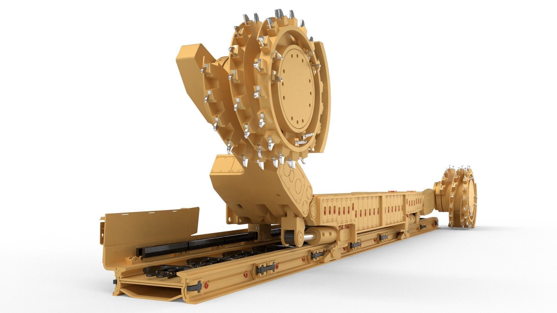 Longwall Mining Coal Shearer Loader 3D model | CGTrader