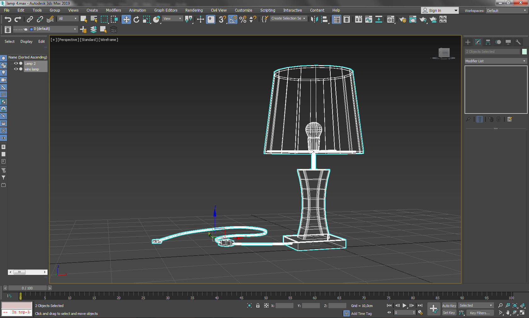 3D model Modern Lamp 2 lowpoly VR / AR / low-poly | CGTrader
