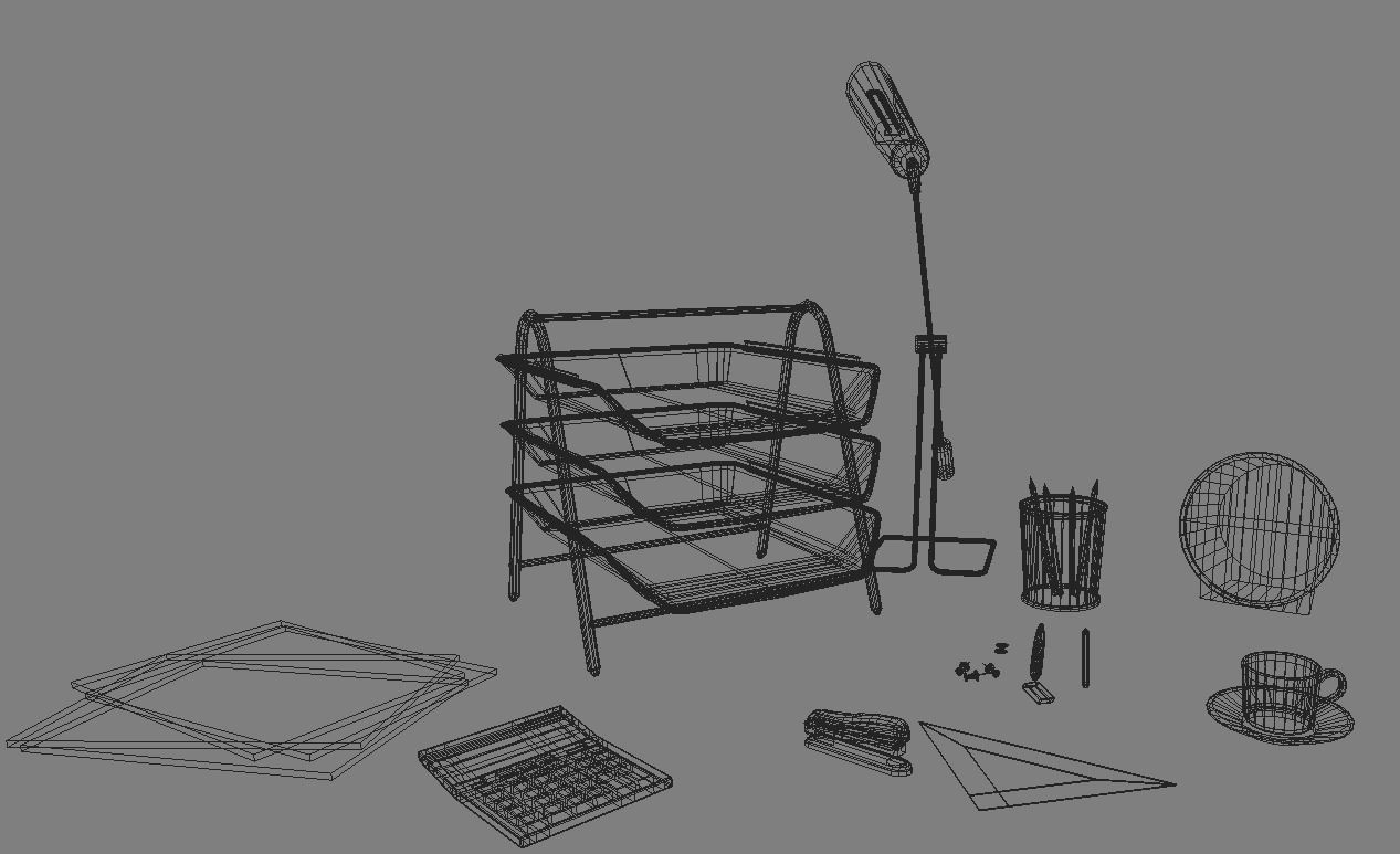 3D model Table accessories asset VR / AR / low-poly | CGTrader