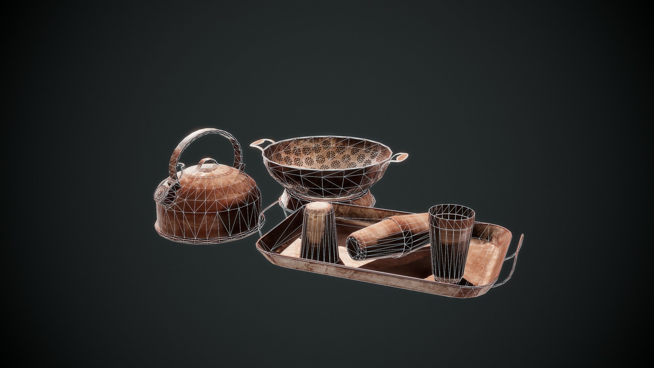 3D model Kitchen Dishes VR / AR / low-poly | CGTrader