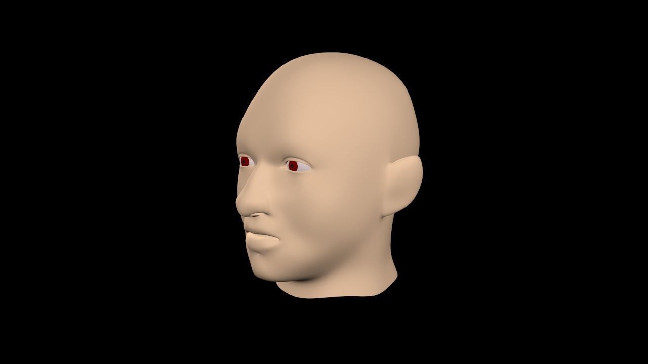 Man Head Low Poly Basemesh For Rigging and Scuplting free 3D model ...