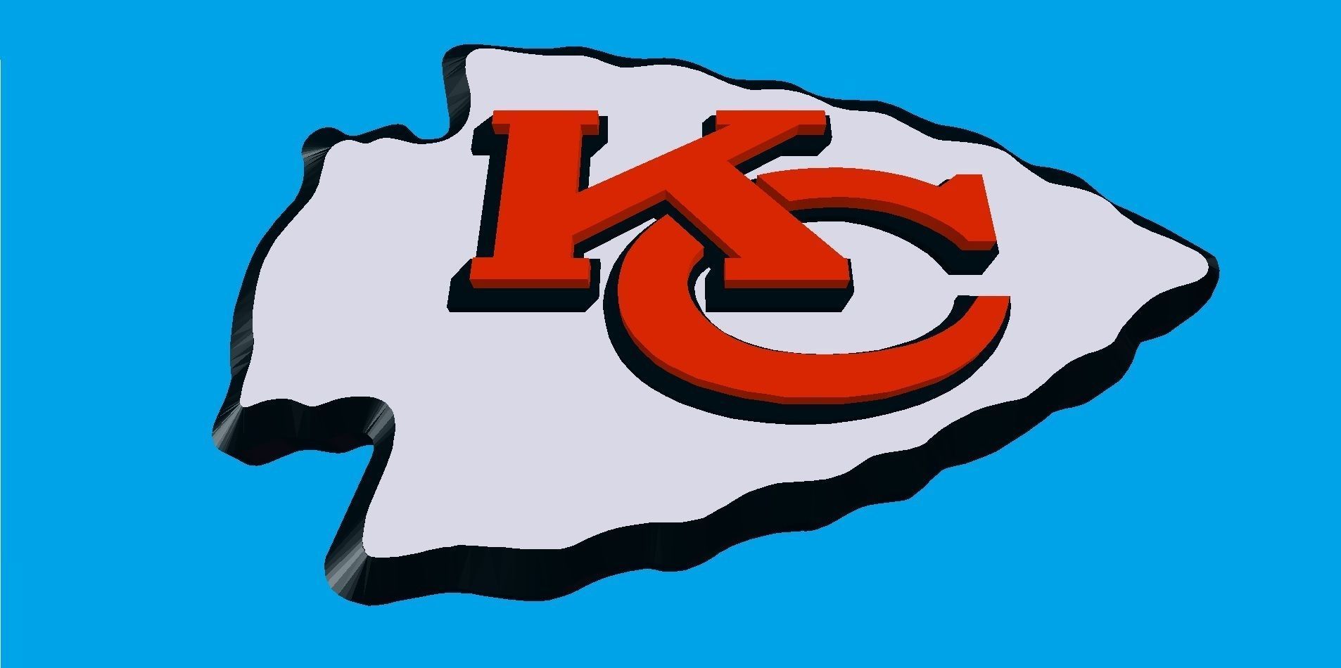 Kansas City Chiefs football logo 3D model | CGTrader