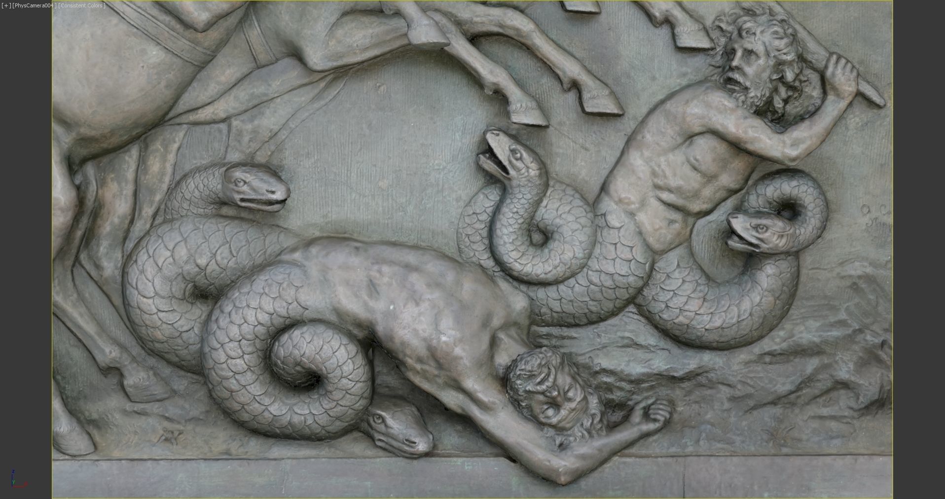 Zeus battle against creatures at Achilleion Corfu island 3D model 3D ...