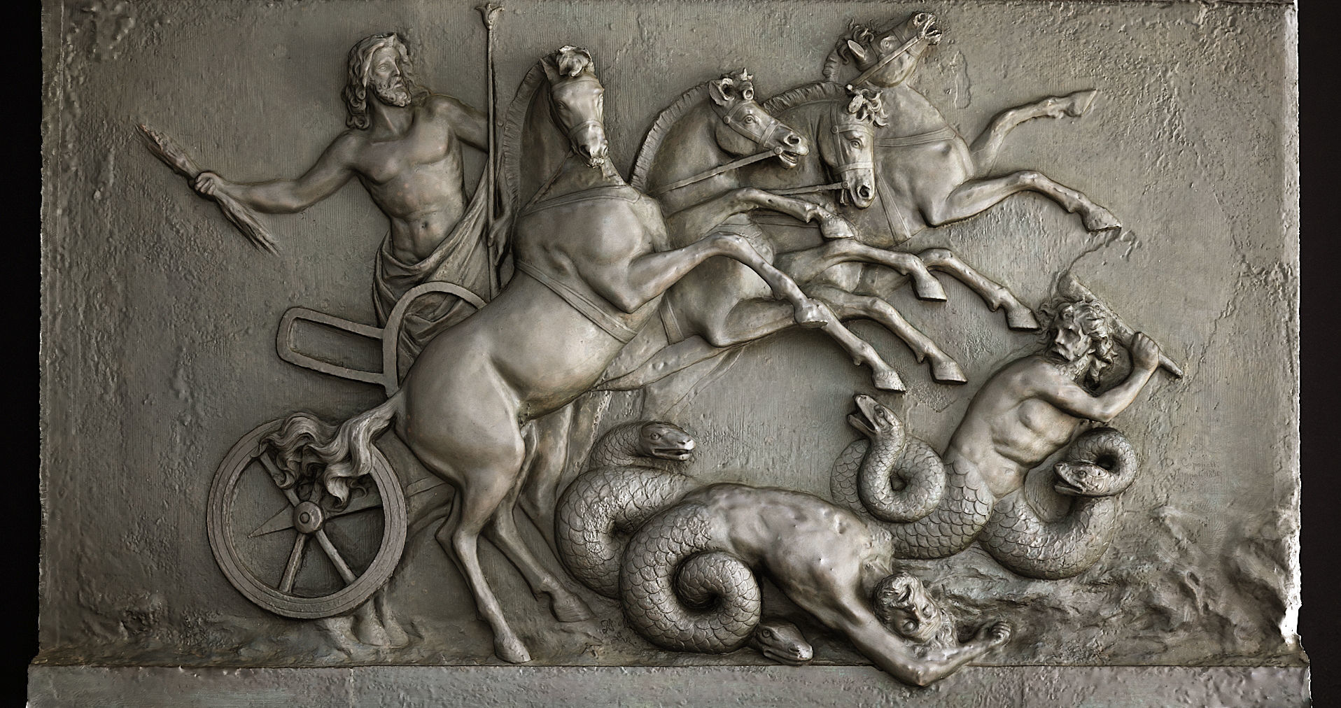 Zeus battle against creatures at Achilleion Corfu island 3D model 3D ...