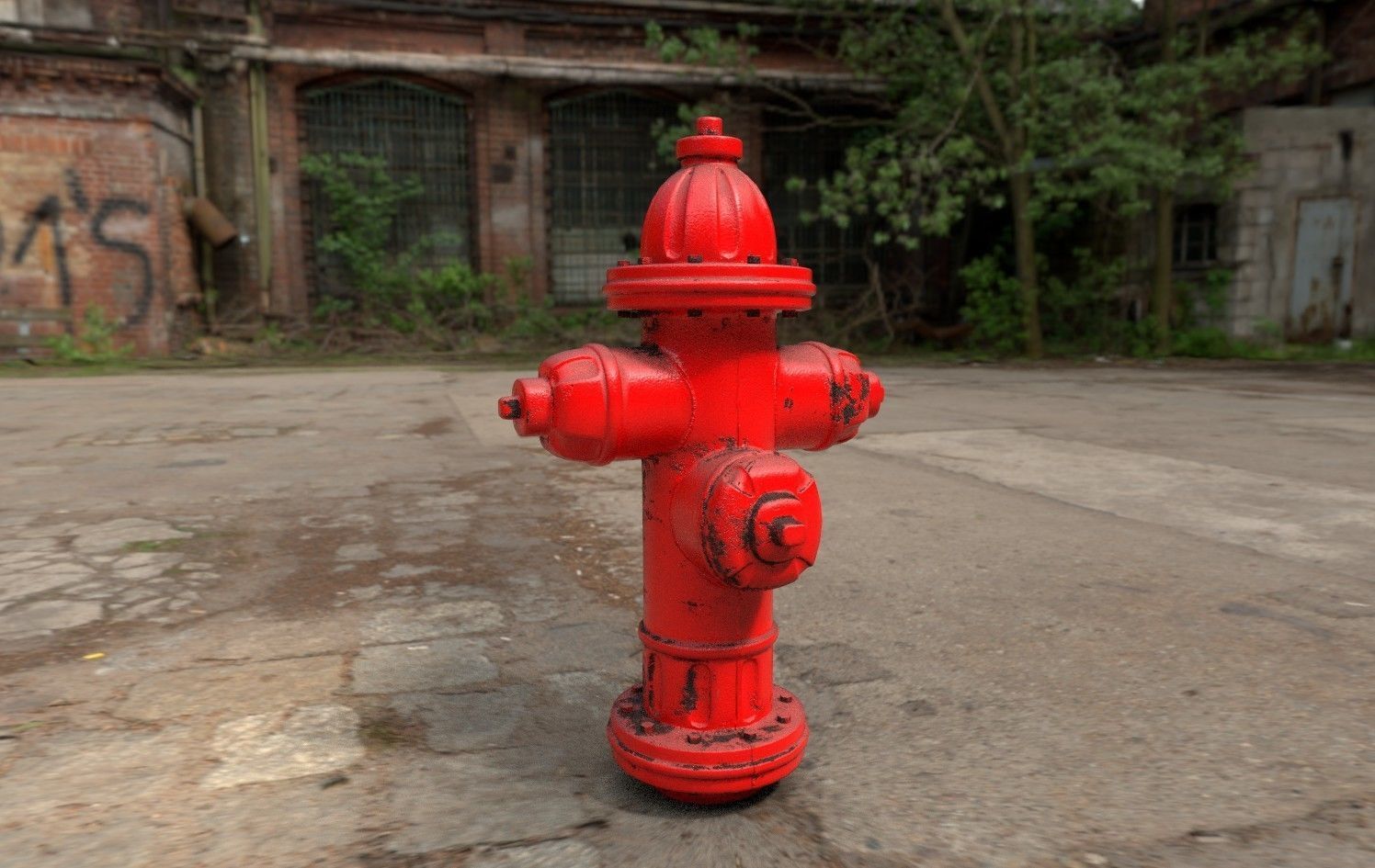 3D model Fireplug for artworks and games VR / AR / low-poly | CGTrader