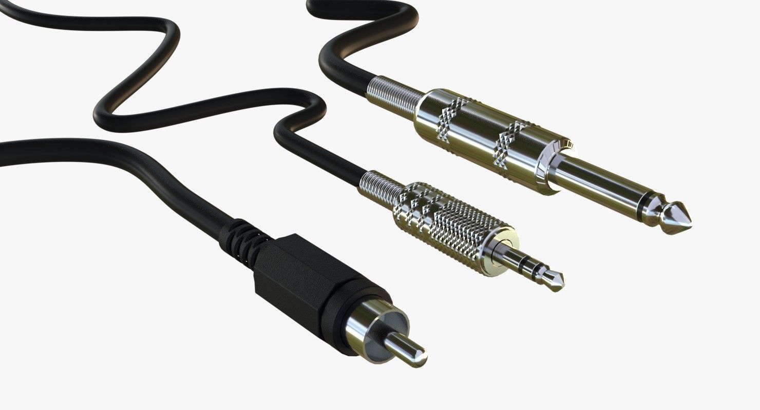 Audio connectors free 3D model | CGTrader
