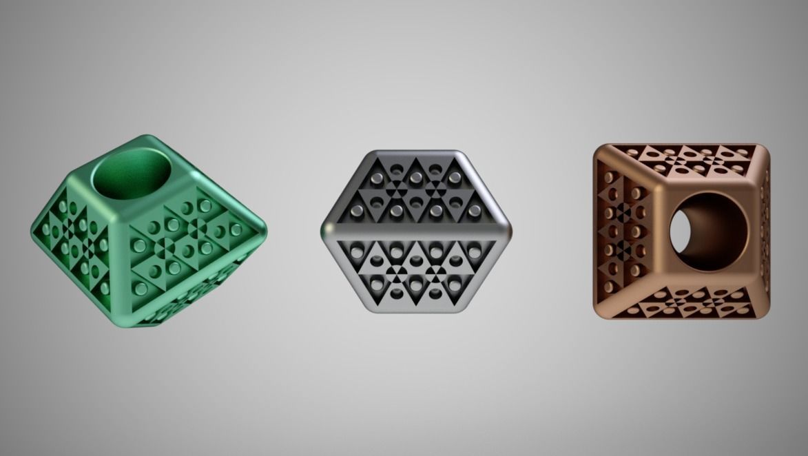 Geometric Beads 3D model 3D printable | CGTrader