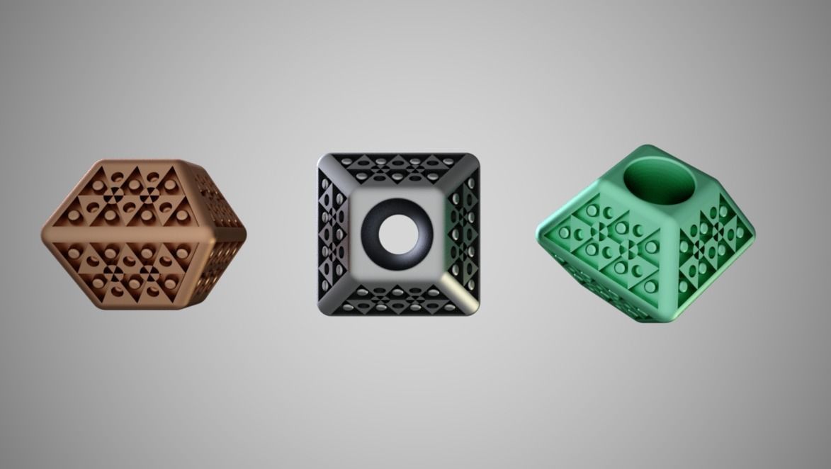 Geometric Beads 3D model 3D printable | CGTrader