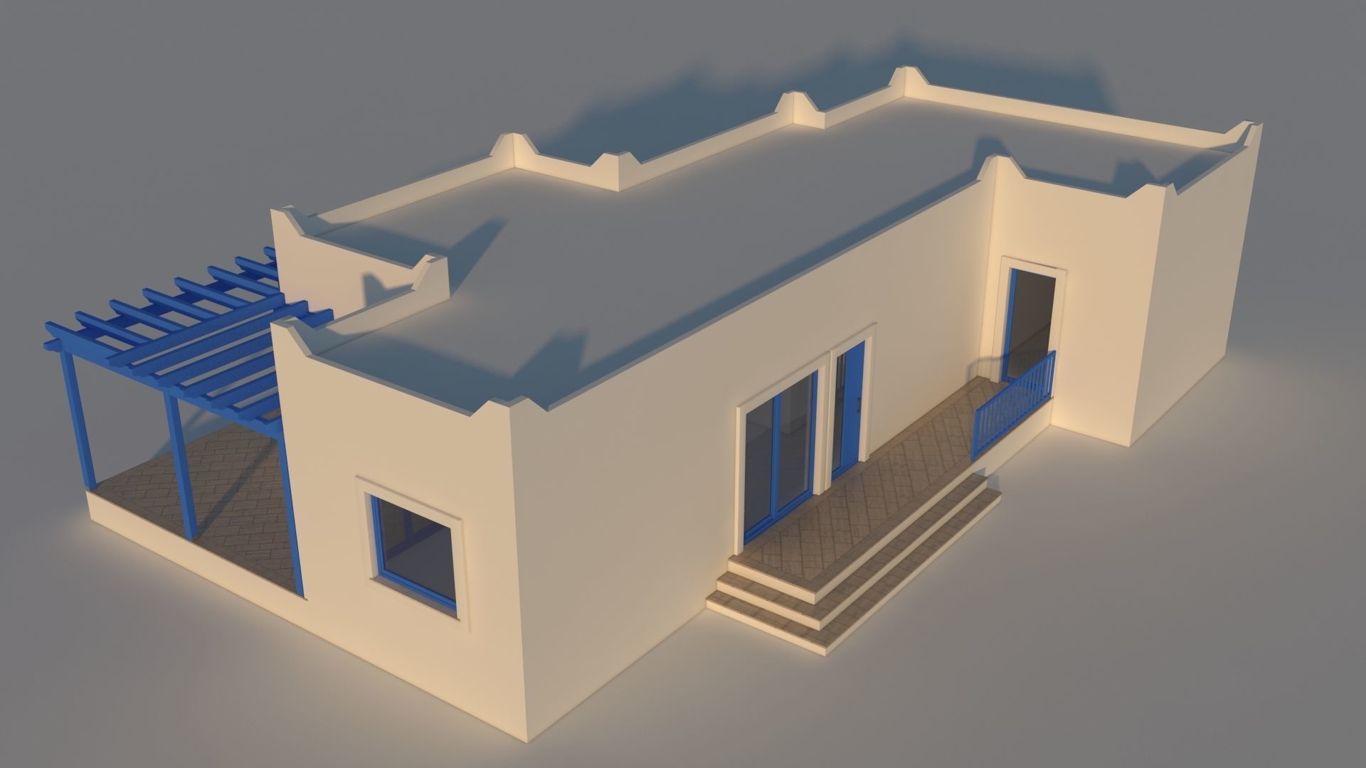 Greek House 3D model | CGTrader