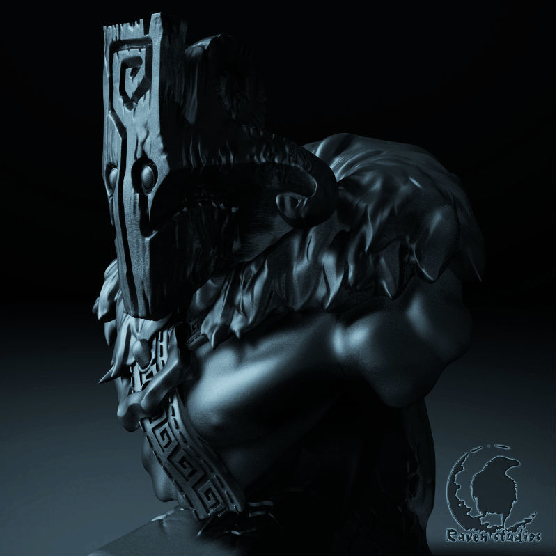 JUGGERNAUT BUST DOTA 2 3D model 3D printable | CGTrader