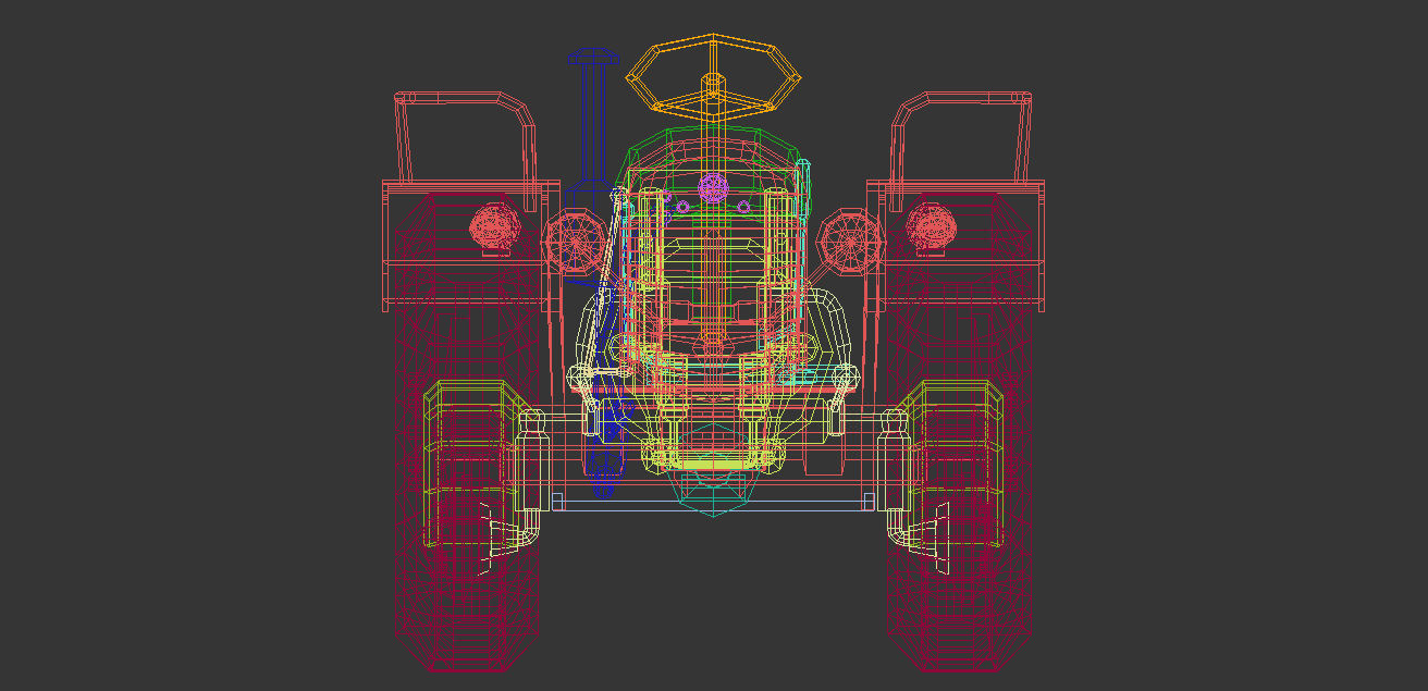 3D model Low Poly Tractor 01 VR / AR / low-poly | CGTrader