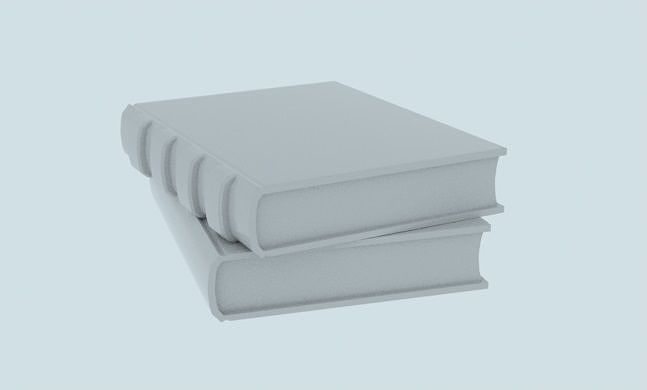 Low poly 3D model Books 2 in 1 free VR / AR / low-poly 3D model | CGTrader