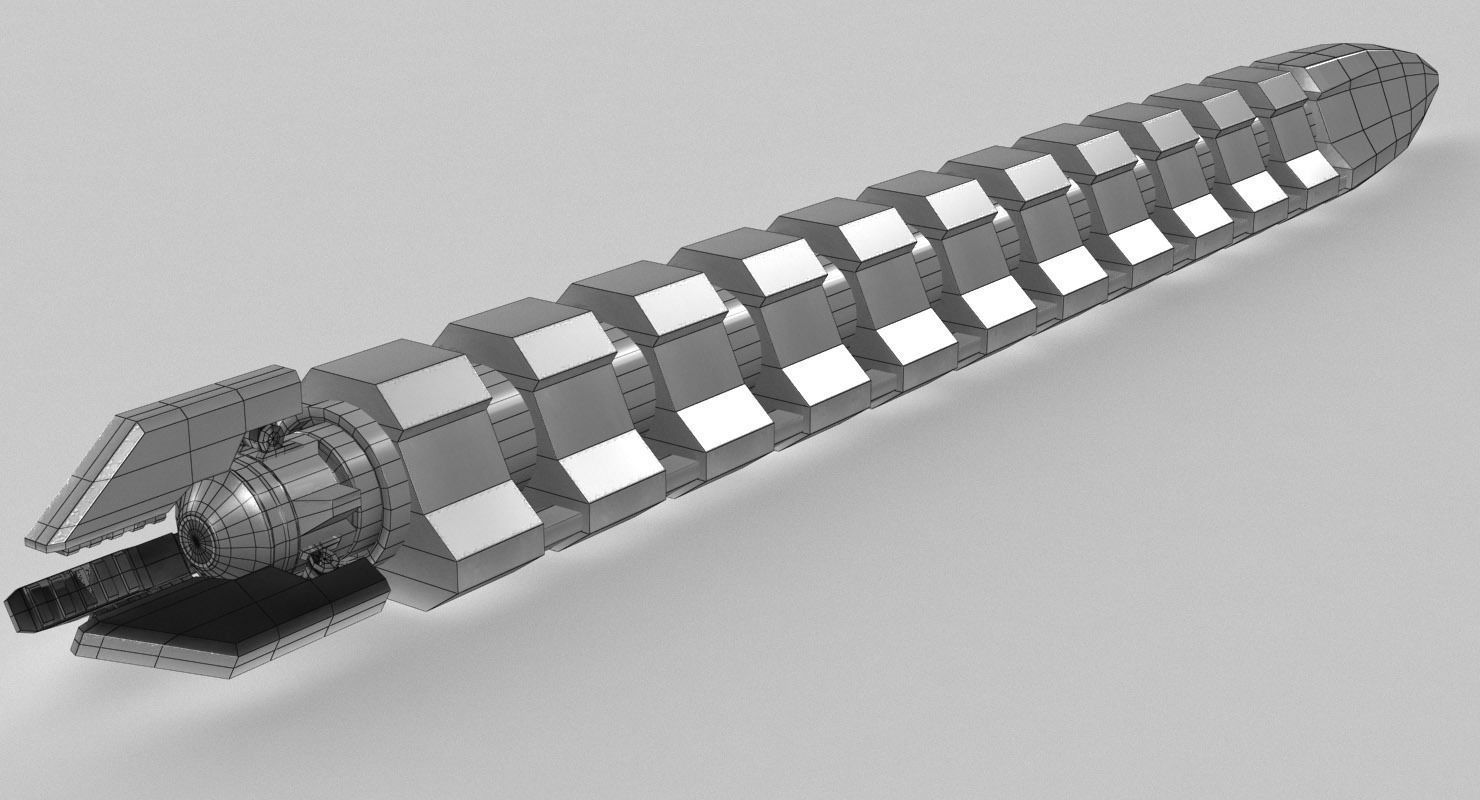 Sci Fi Worm 3D model | CGTrader