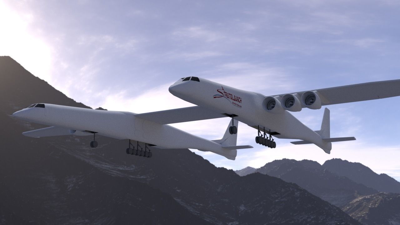 Stratolaunch airplane 3D model | CGTrader