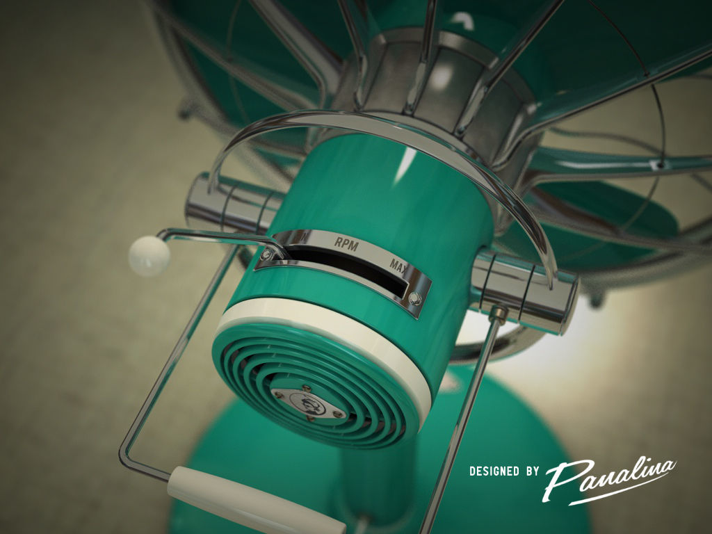 Panalina Vintage Fan Ventilator 3D model rigged | CGTrader