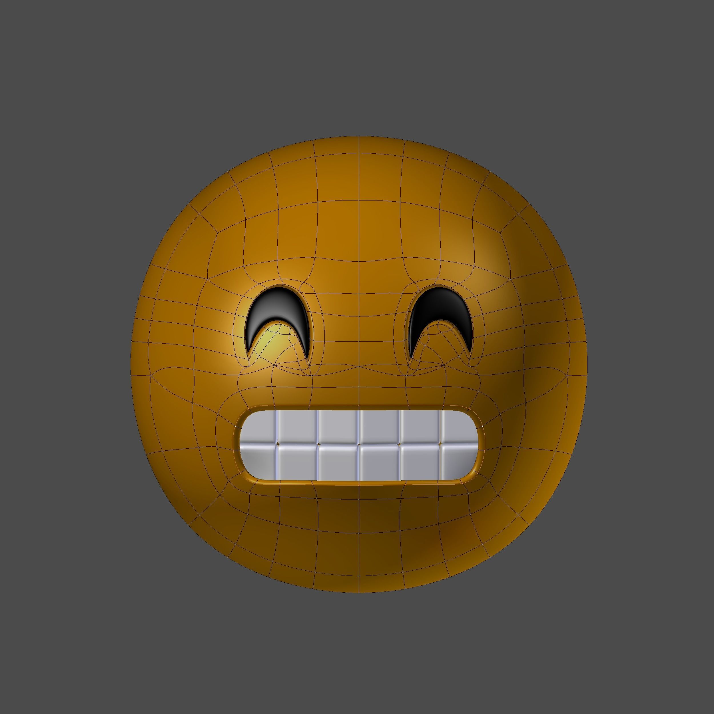 Emoji Grimacing 3D model | CGTrader