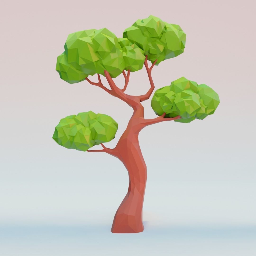 3D model Tree set VR / AR / low-poly | CGTrader