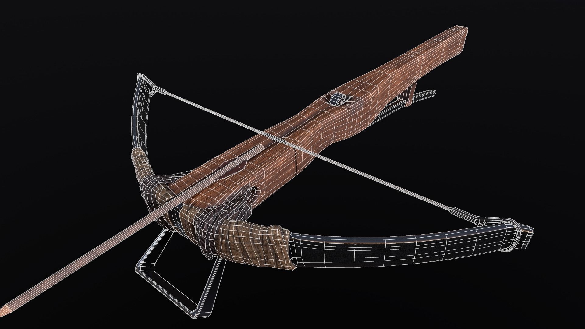 3D model LowPoly CrossBow BPR VR / AR / low-poly | CGTrader