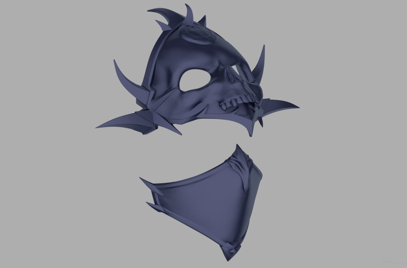 Princess Kitana Kahn mask for face from Mortal Kombat 11 3D model 3D ...