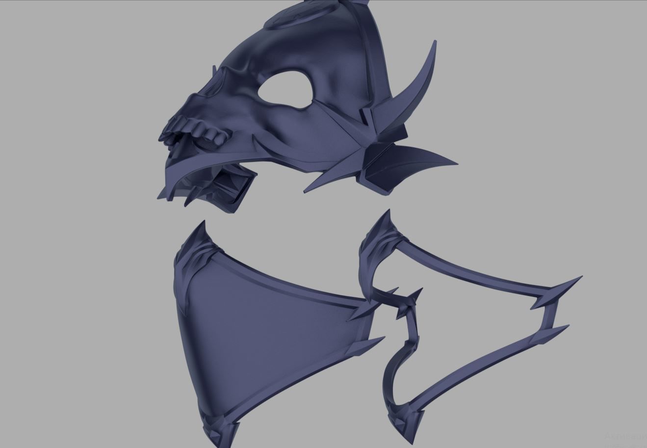 Princess Kitana Kahn mask for face from Mortal Kombat 11 3D model 3D ...