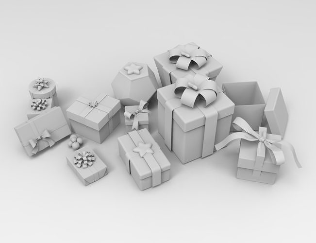 3D model Gift Wrapping Box 3D model VR / AR / low-poly | CGTrader