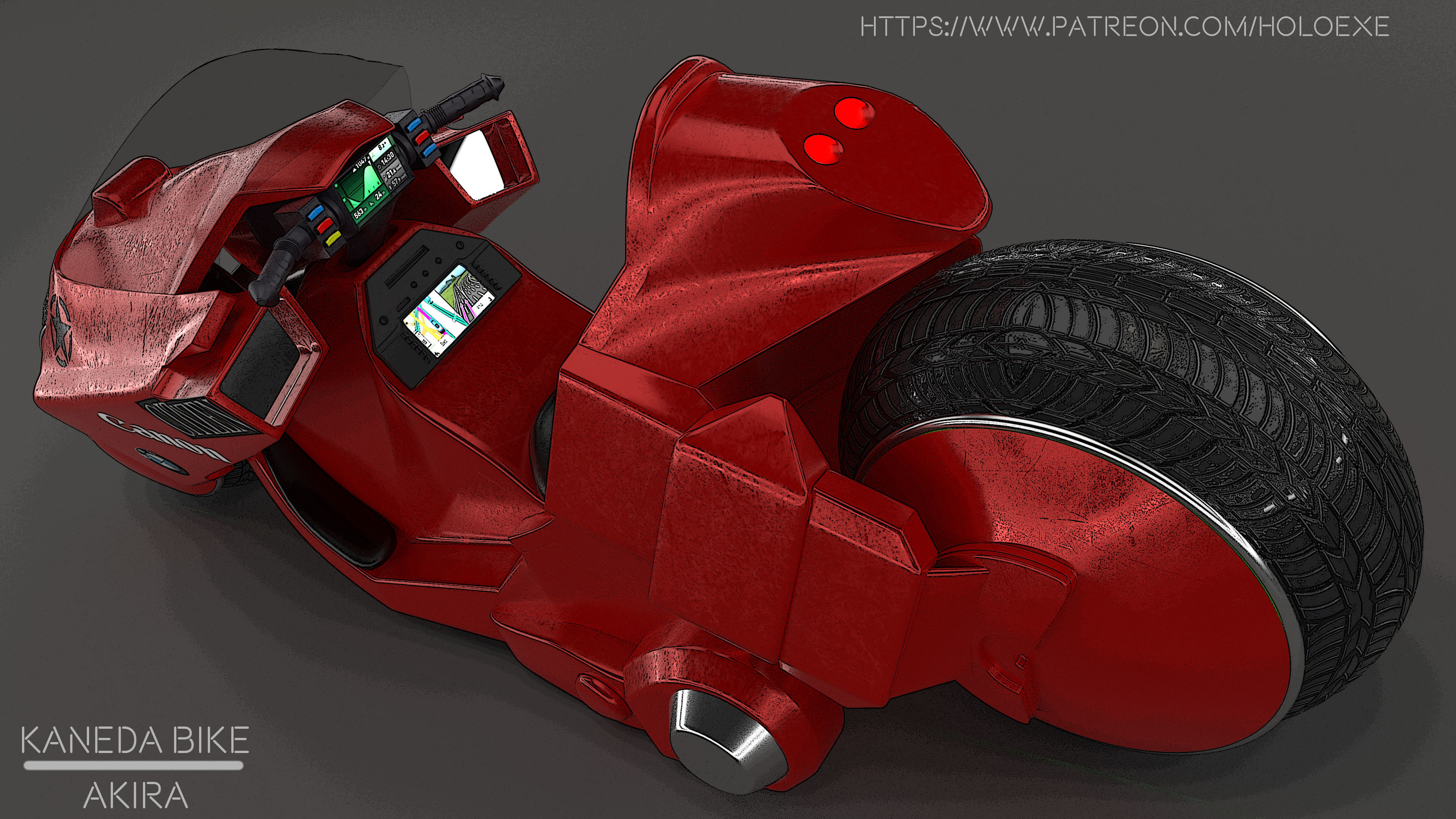 Kaneda Bike - AKIRA 3D model rigged | CGTrader