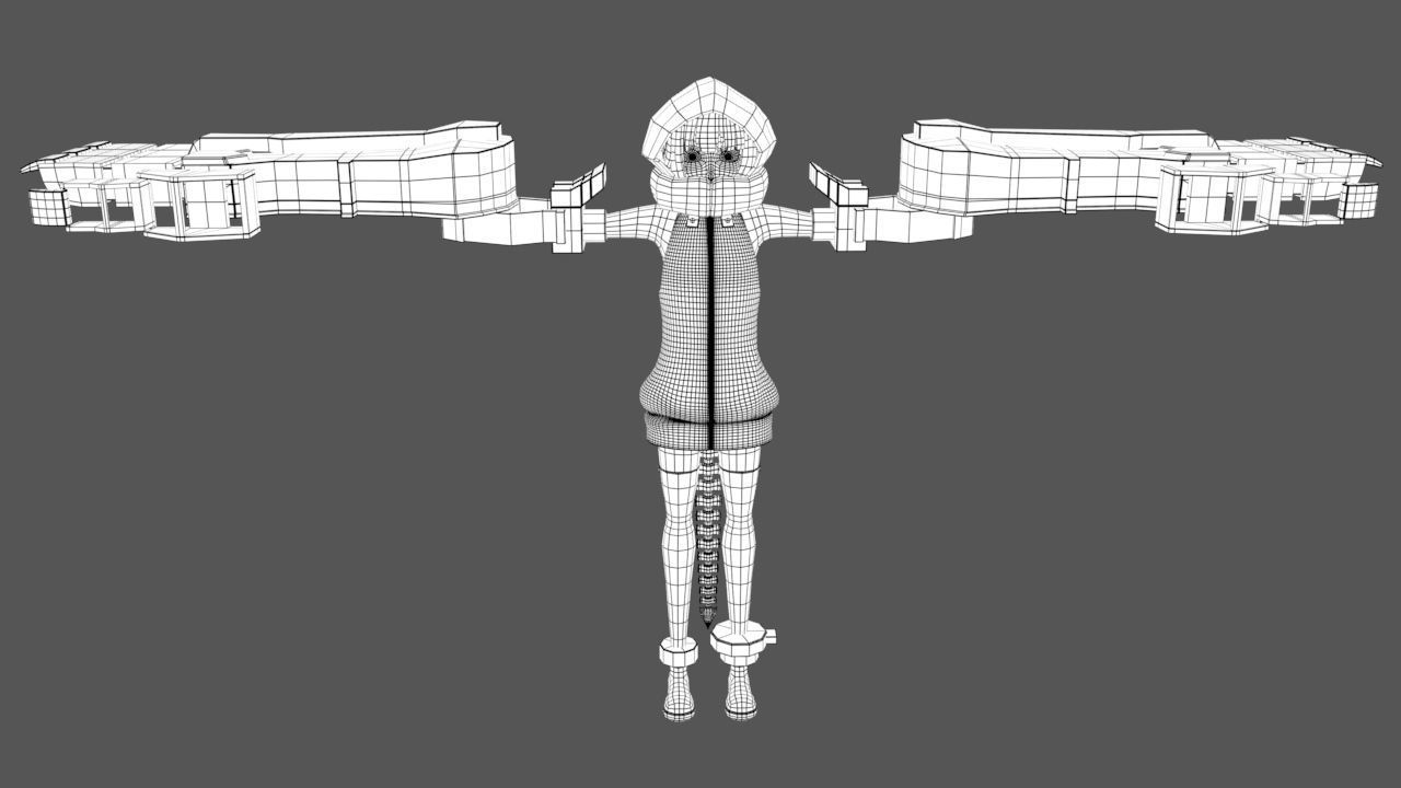 Strength figure holding gun 3D model | CGTrader