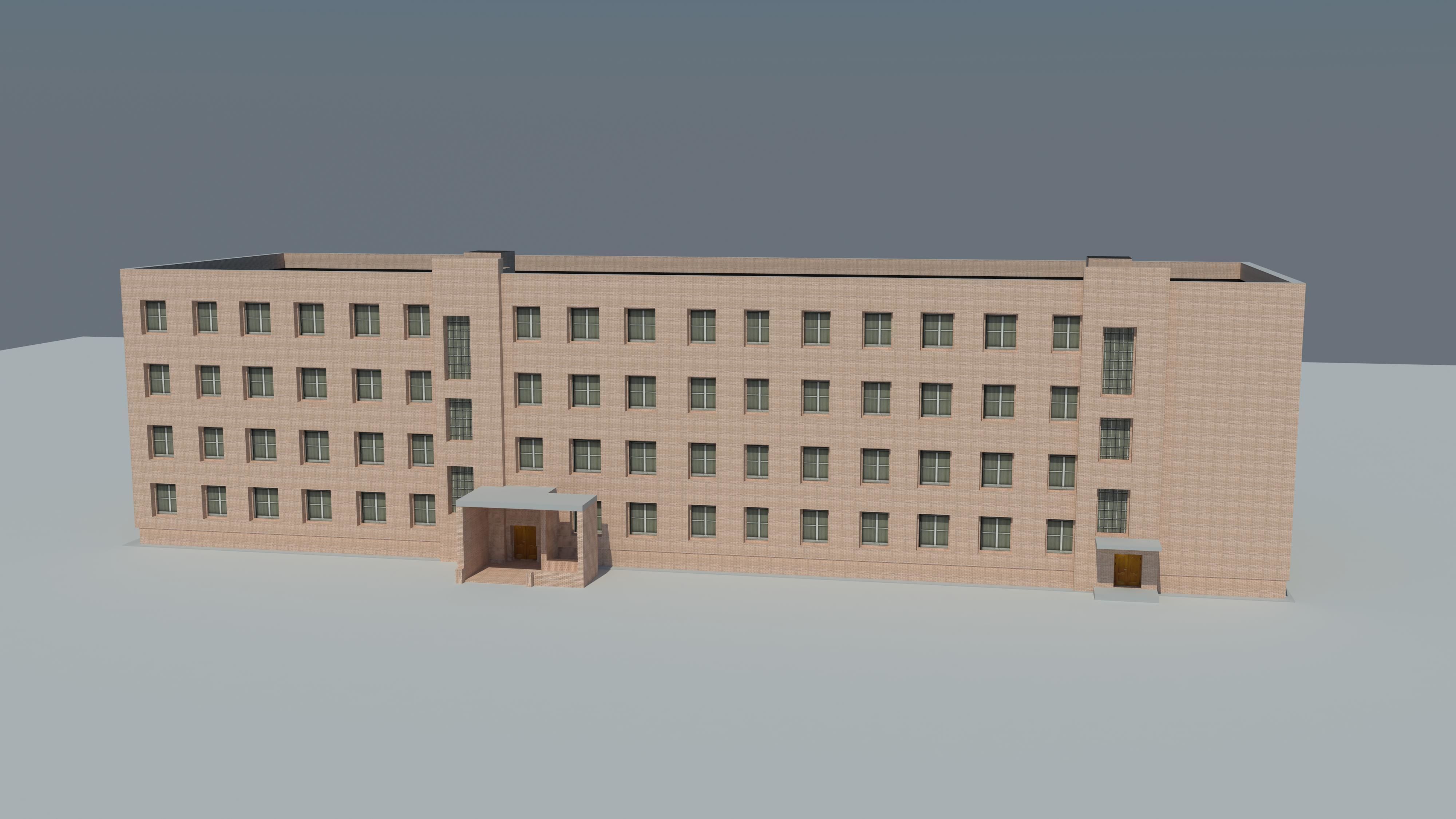 3D model Barracks Building VR / AR / low-poly | CGTrader