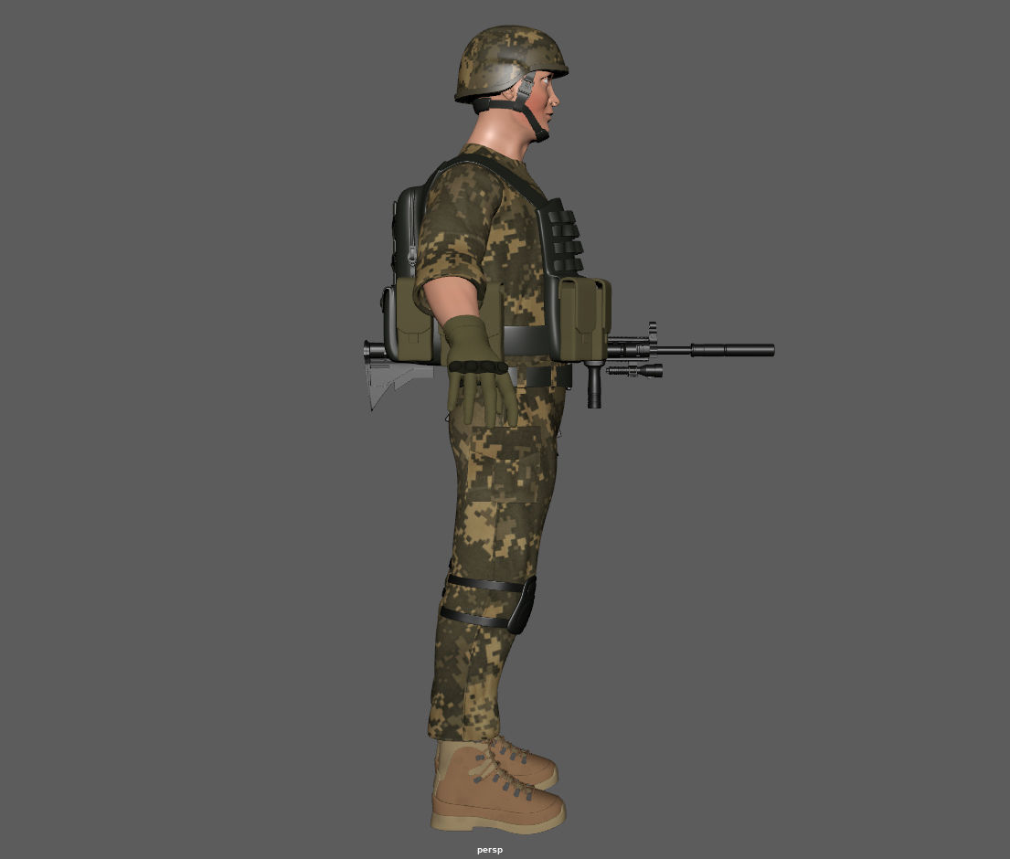 3D Soldier with rifle 3D model | CGTrader
