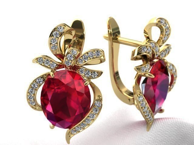 earrings ER 40 3D model 3D printable | CGTrader