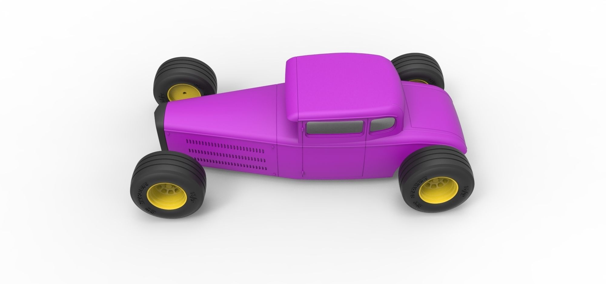 Shell and wheels for Hot rod Scale 1 to 24 3D model 3D printable | CGTrader