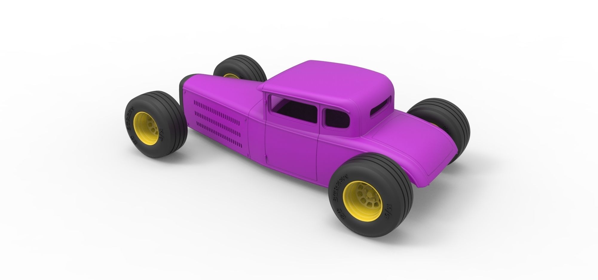 Shell and wheels for Hot rod Scale 1 to 24 3D model 3D printable | CGTrader
