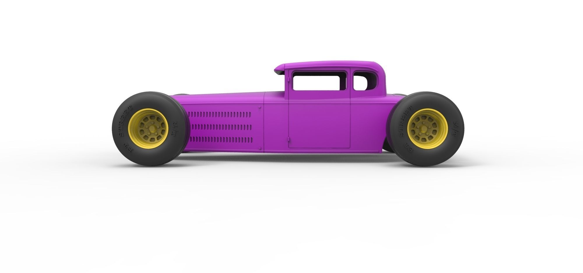 Shell and wheels for Hot rod Scale 1 to 24 3D model 3D printable | CGTrader