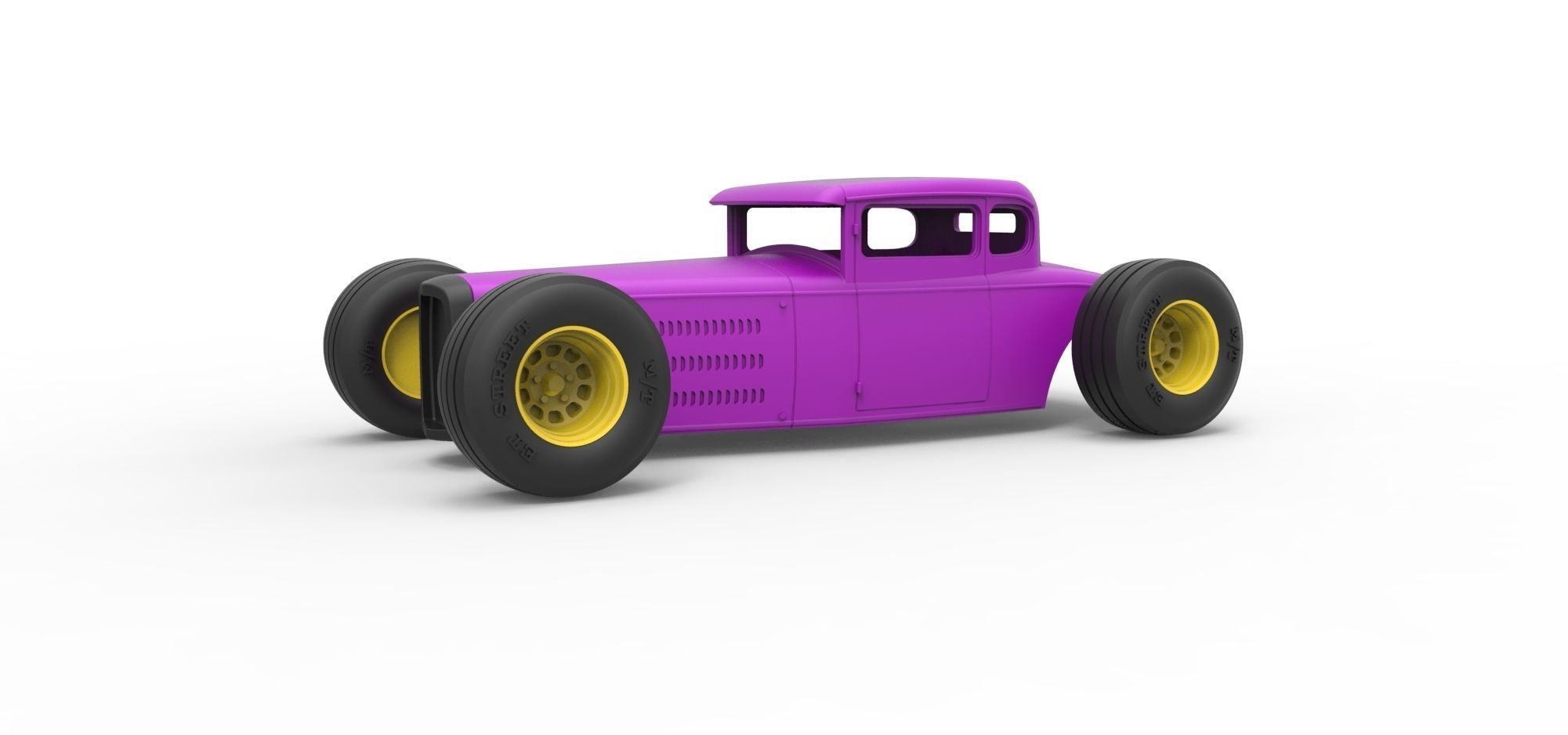 Shell and wheels for Hot rod Scale 1 to 24 3D model 3D printable | CGTrader