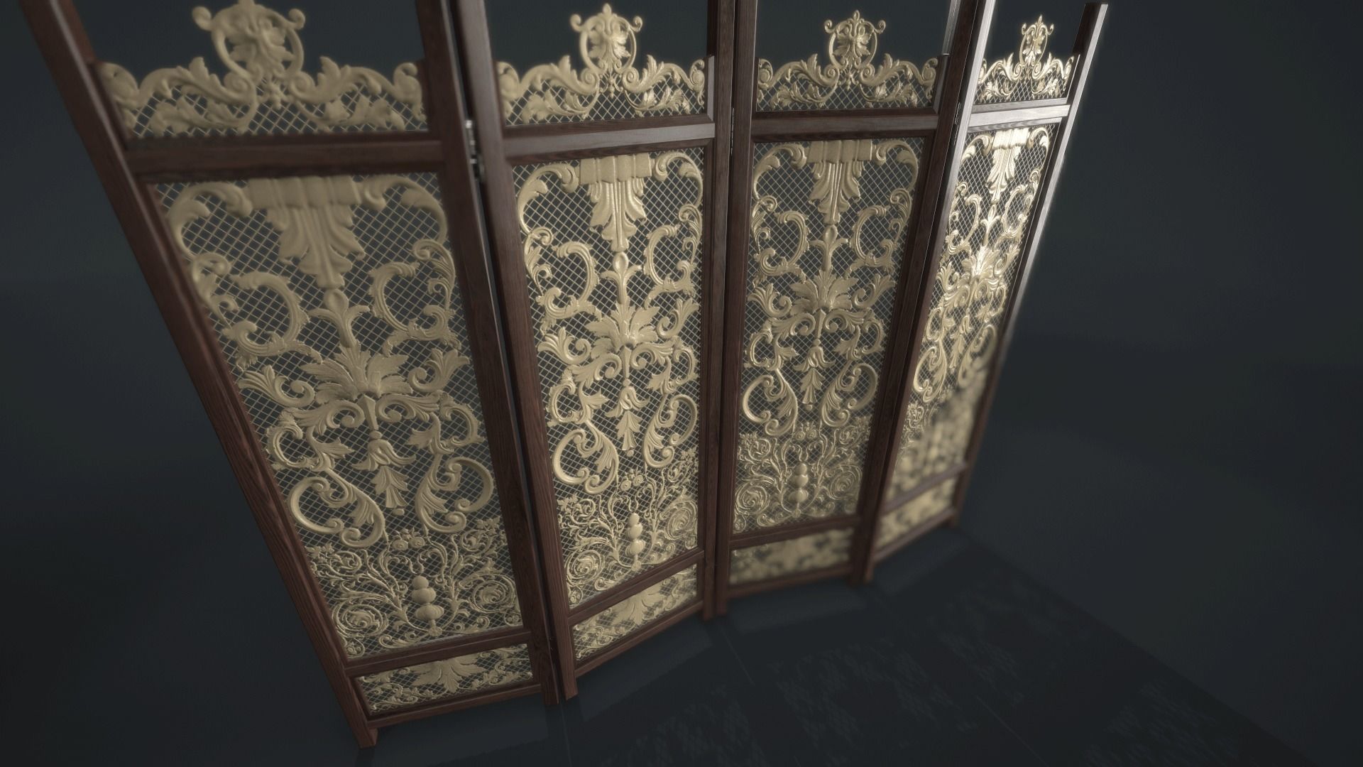 3D model Room Divider Screens Set VR / AR / low-poly | CGTrader