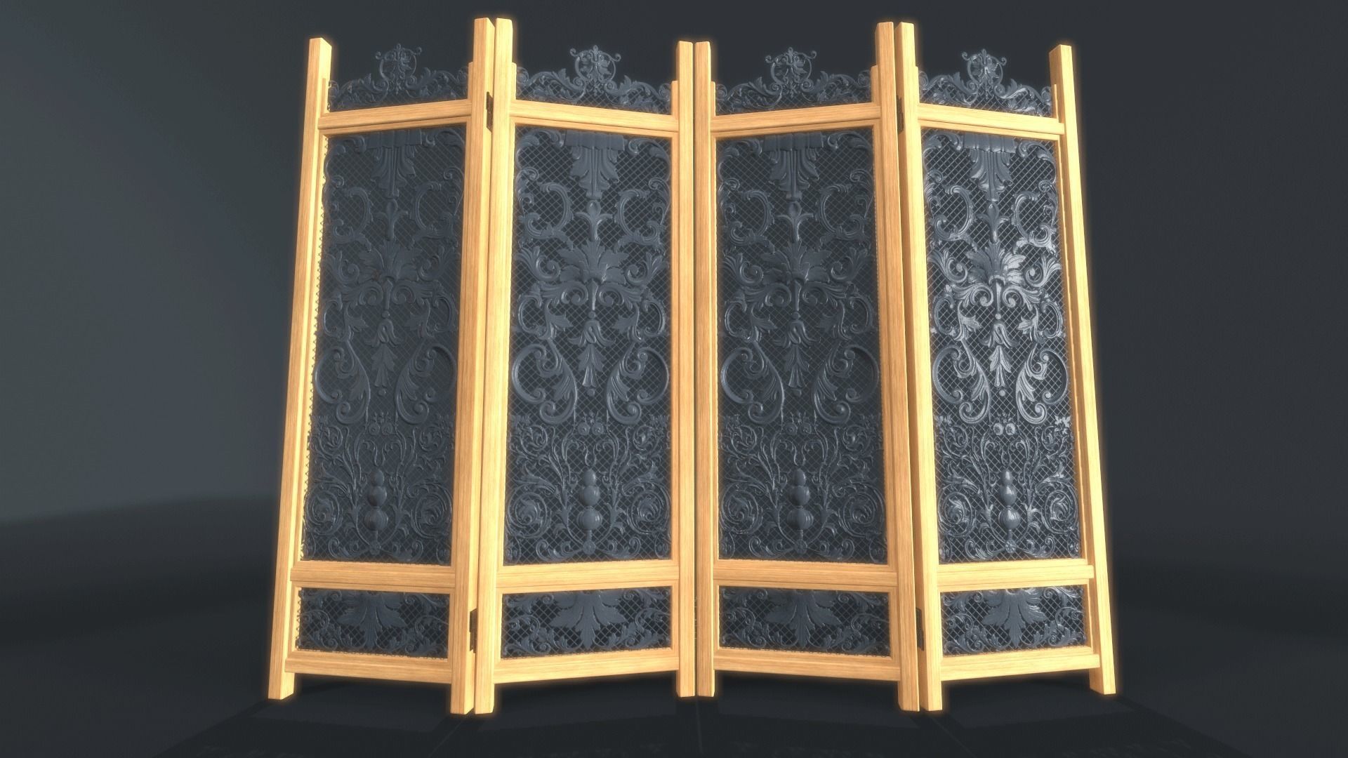 3D model Room Divider Screens Set VR / AR / low-poly | CGTrader