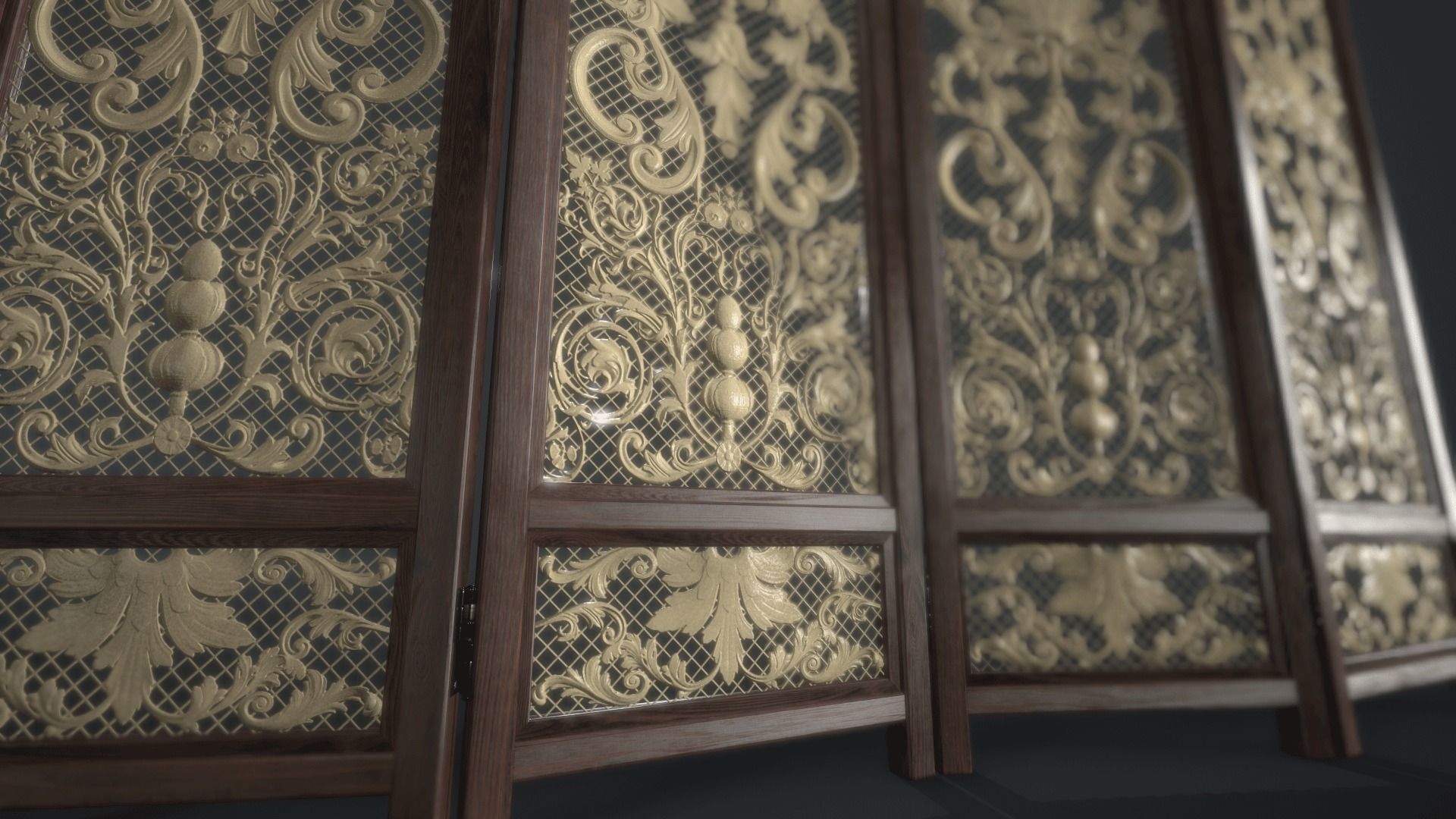 3D model Room Divider Screens Set VR / AR / low-poly | CGTrader