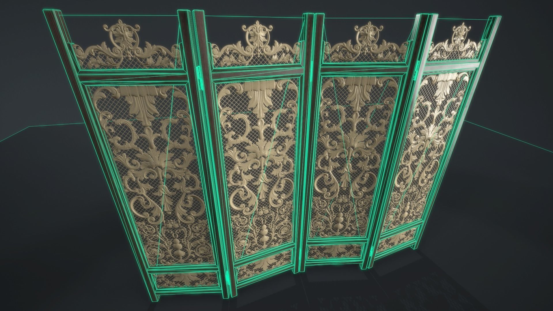 3D model Room Divider Screens Set VR / AR / low-poly | CGTrader