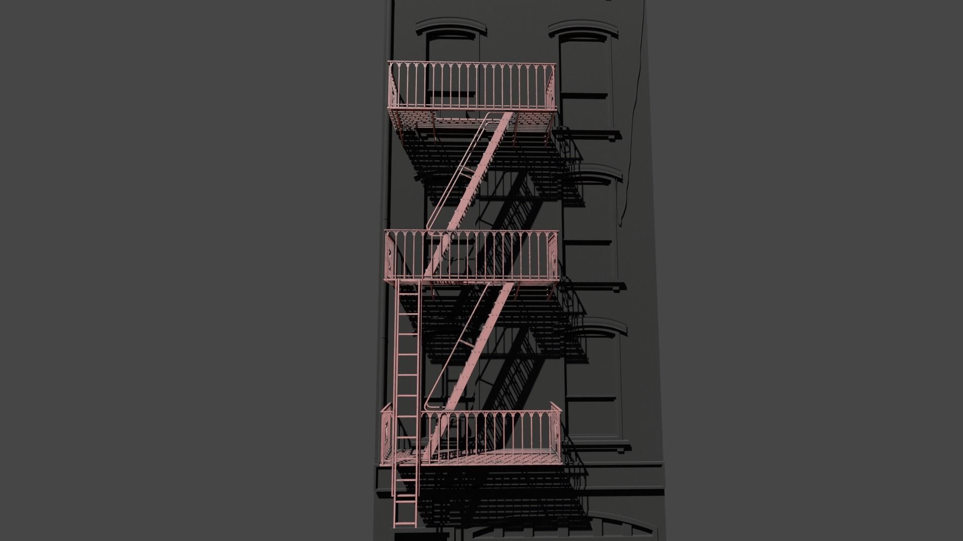 Fire Escape Staircase 3D model | CGTrader