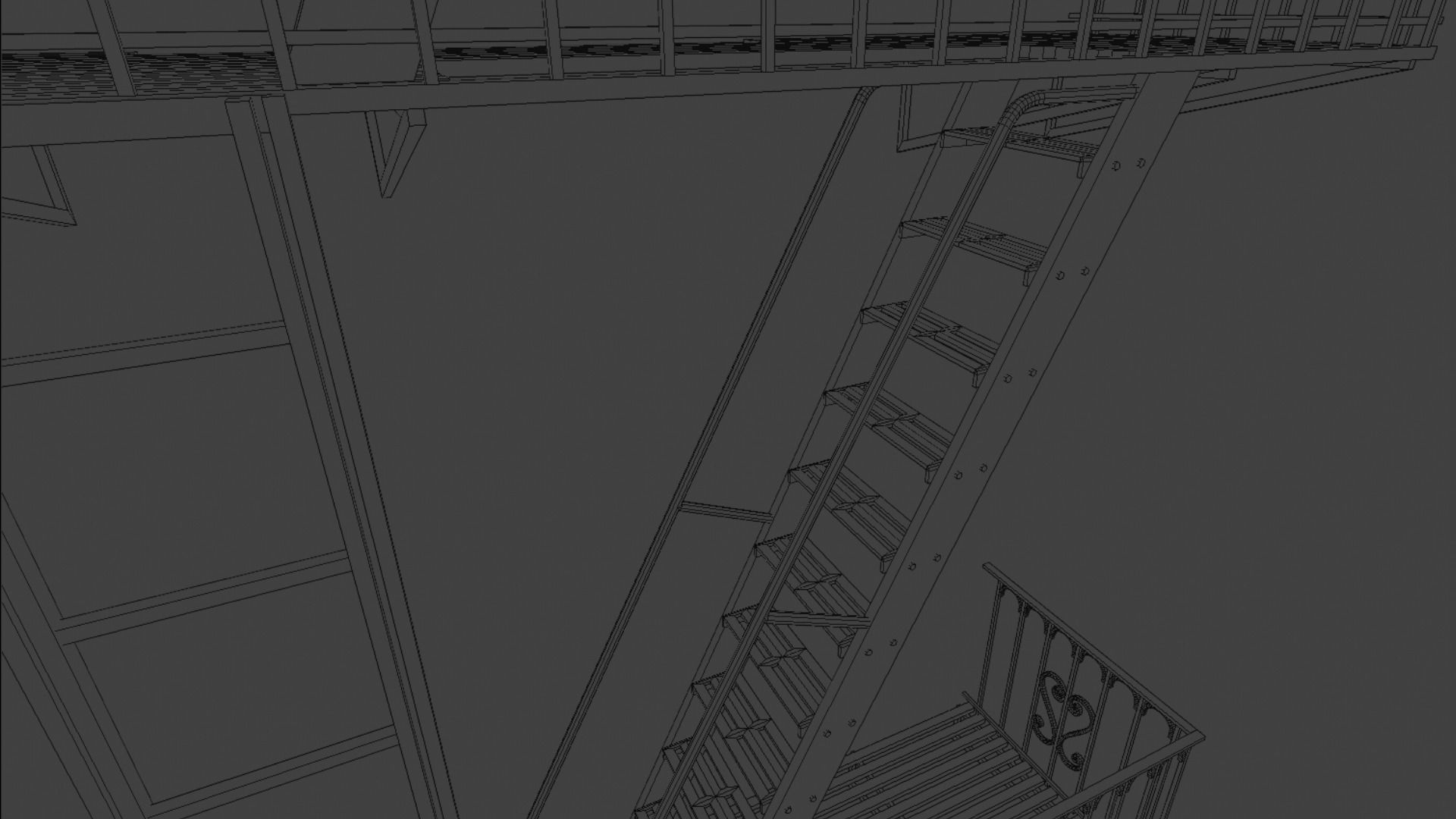 Fire Escape Staircase 3D model | CGTrader